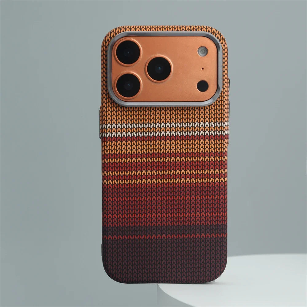 Woven Texture MagSafe Case for iPhone – Premium Knit Design & Protection