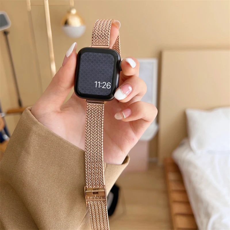 Metal Gold Strap For Apple Watch Series| iWatch Bands For Women